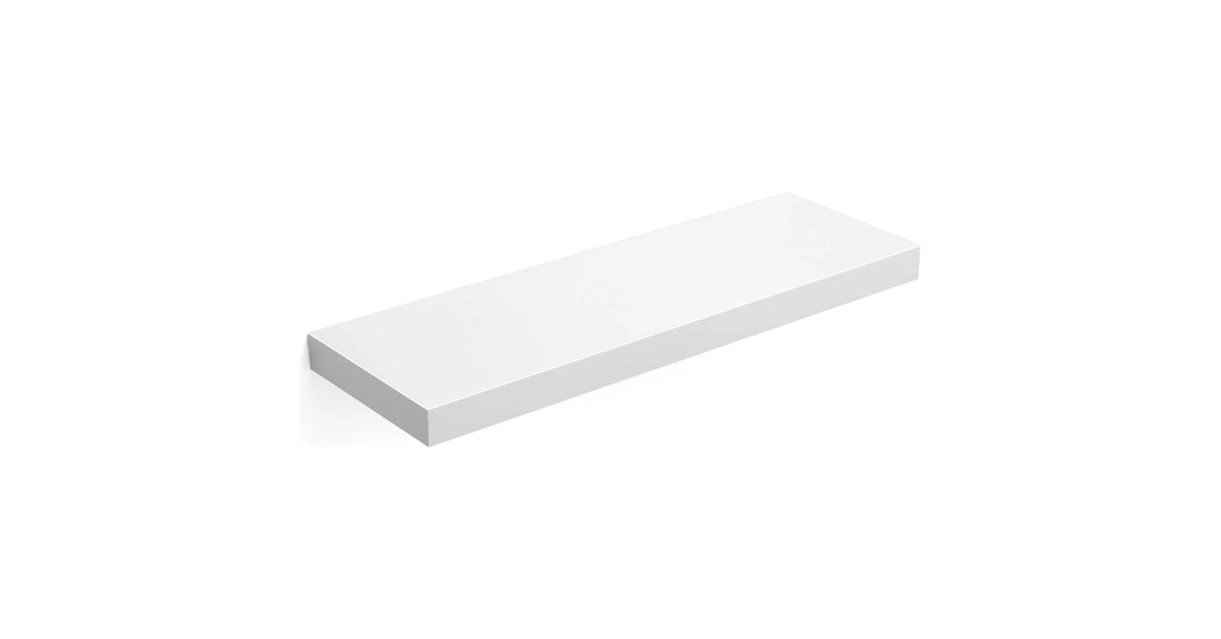 Fali polc 60 x 20 x 3,8 cm, fehér-Polcok, tároló polcok-VASAGLE-8.500 Ft