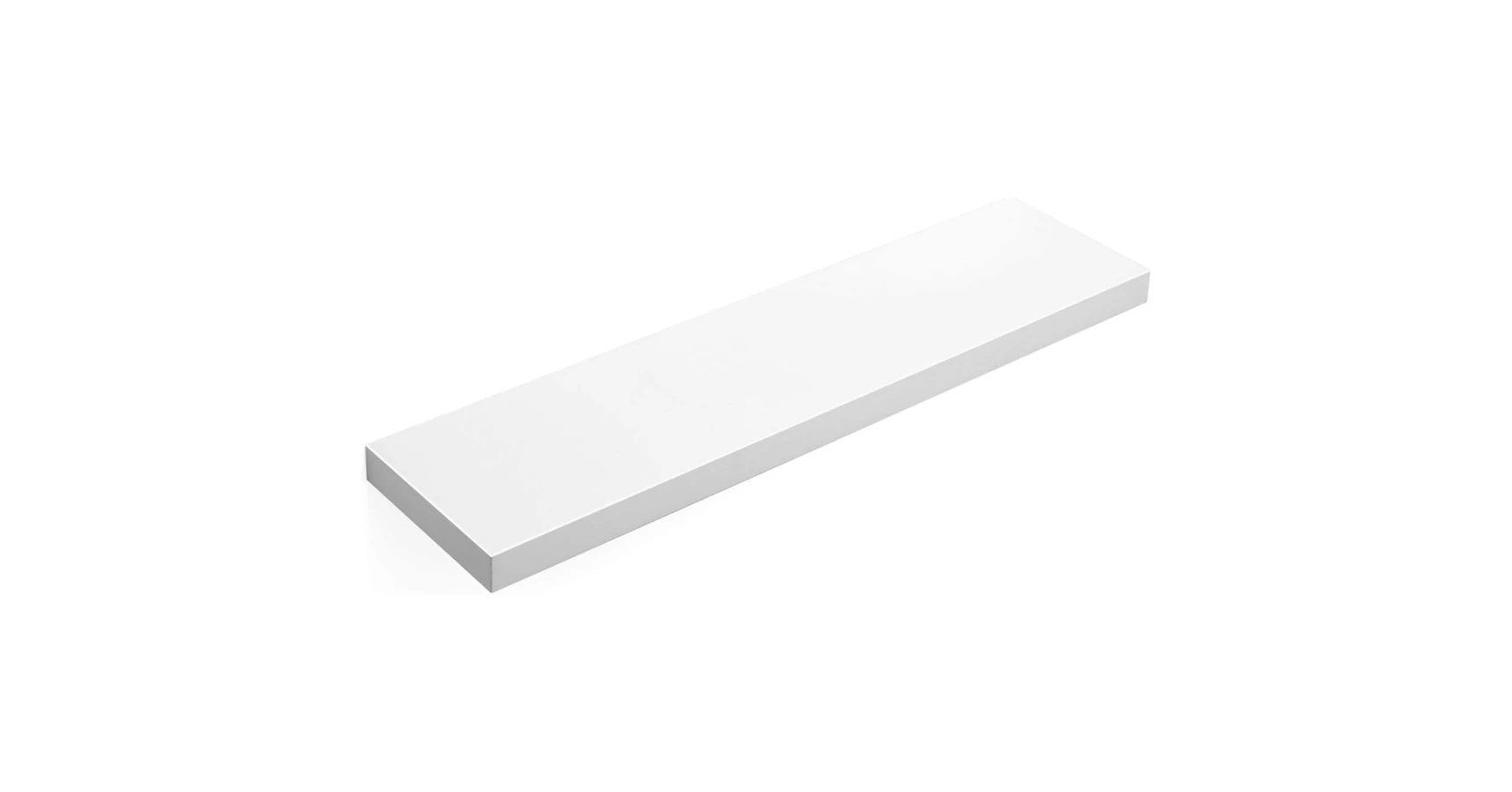 Lebegő polc, fali polc 80 x 3,8 x 20 cm, fehér-Polcok, tároló polcok ...